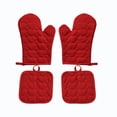 Oven Mitts And Pot Holders Set Heat Resistant Kitchen Gloves Thick ...