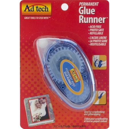Permanent Glue Tape Runner-.31"X8.75yd - Walmart.com
