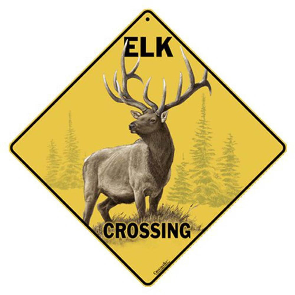 Elk Crossing Sign