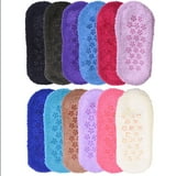 MOPAS Women's Fuzzy Boat Socks Slippers Cozy Plush Footies 9-11 2 Pairs ...