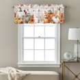 Autumn Pumpkin Valances for Windows Orange White Green Fruits Fall ...