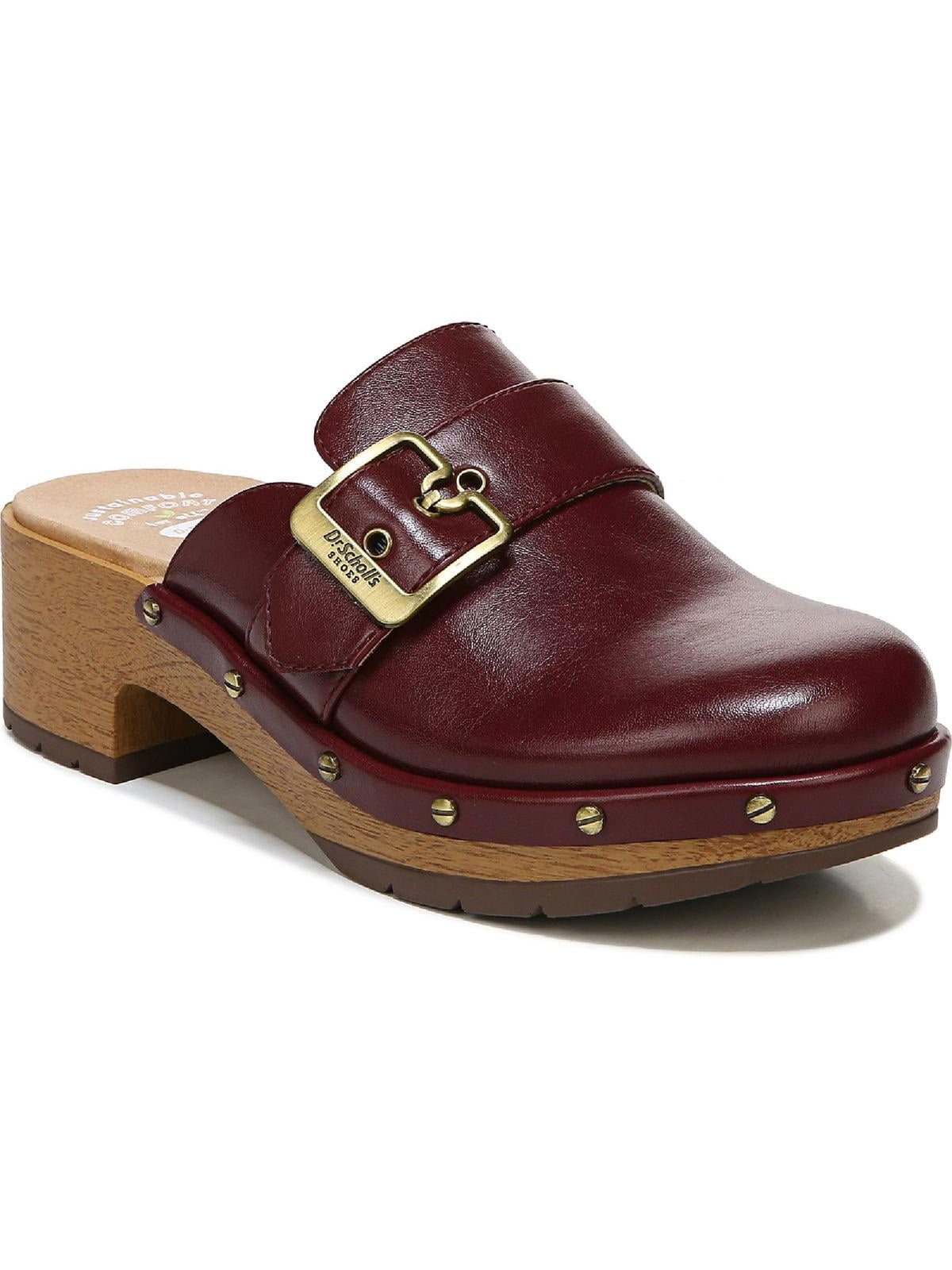 Dr. Scholl's Womens Classic Faux Leather Slip On Clogs - Walmart.com