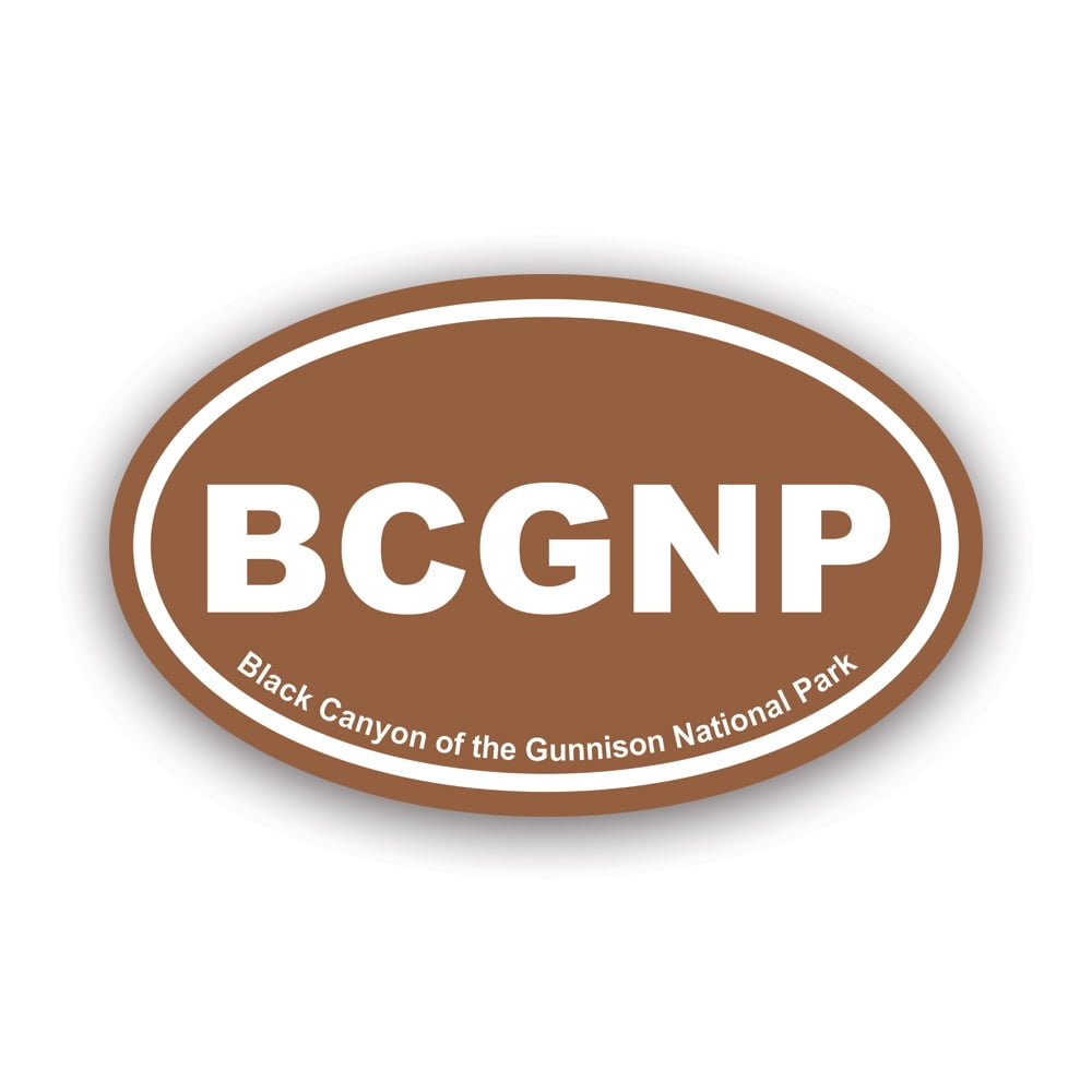 Black Canyon of the Gunnison National Park Brown Oval Sticker Decal ...