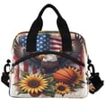 ALAZA Eagle Sunflowers Flag Insulated Lunch Box Large Reusable Cooler ...