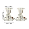 Christmas Iron Metal Candlestick Gold Silver 7x4.5cm Romantic ...