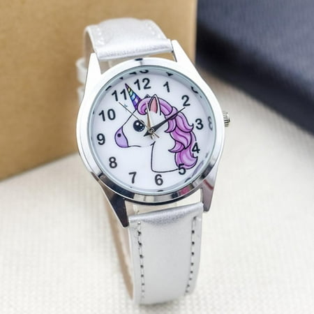 Kids Unicorn Cartoon Wrist Watch Little Pony Horse Students Watch Girls ...