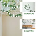BESTYASH 4-Pack Realistic Rose Vine Garland Fake Flower Decoration for ...