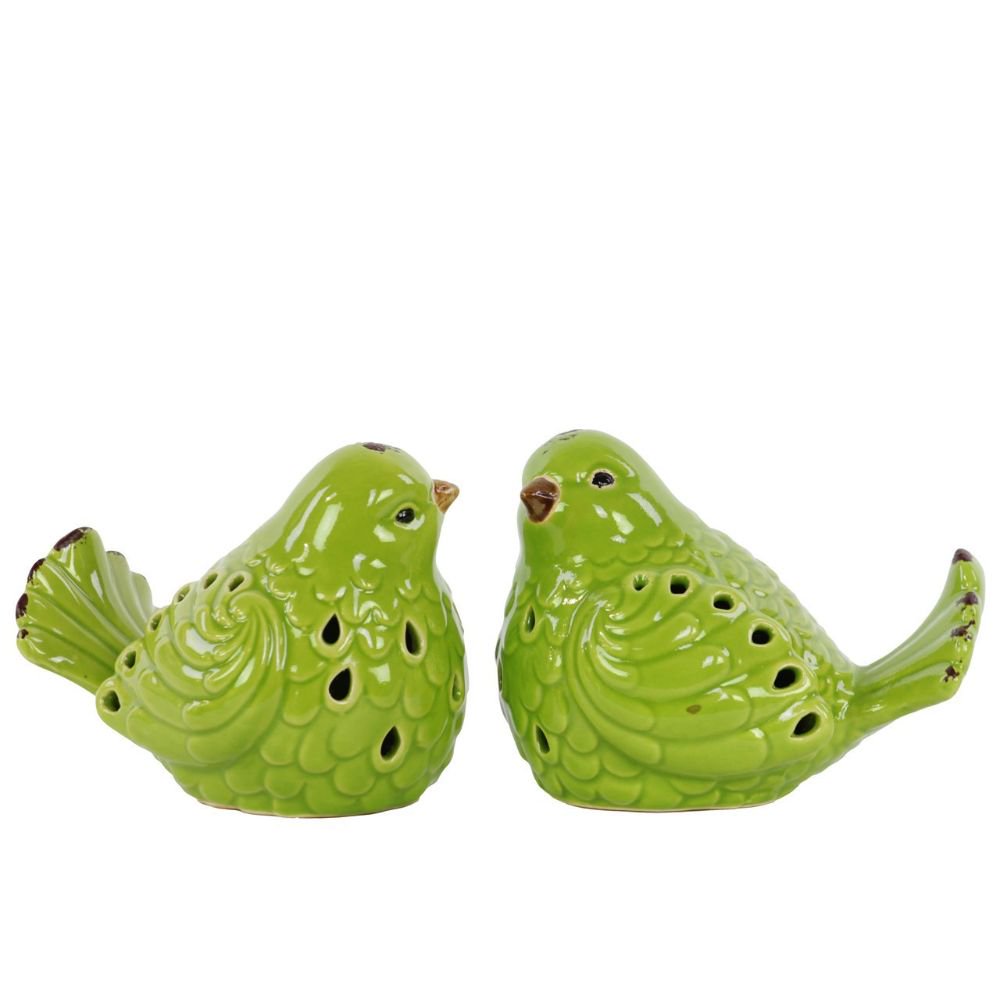 Porcelain Bird Set Of Two Green - Walmart.com - Walmart.com