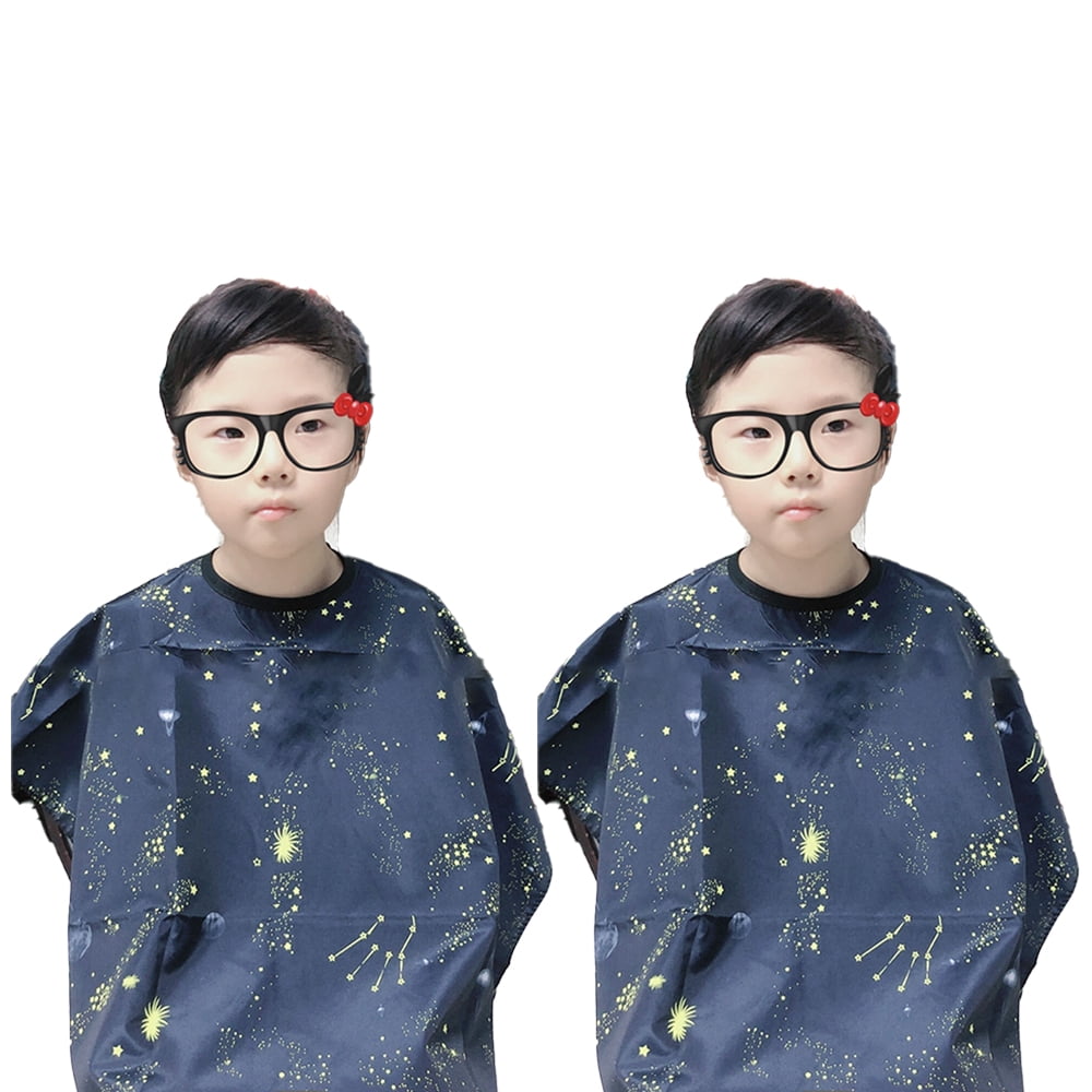 [2 Pack] Kids Baber Cape Professional Kids Haircut Cape Adjustable ...