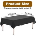 2PCS Black Plastic s 54 x 108 Inch, Disposable Table Cloths Rectangle ...