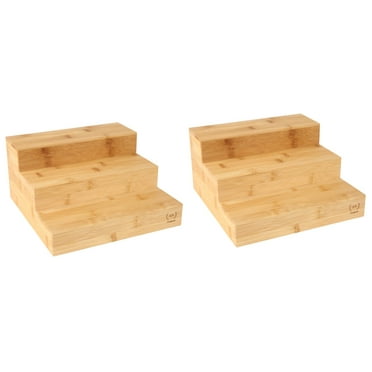 The Home Edit 3 Tier Bamboo Riser, Set of 2 - Walmart.com