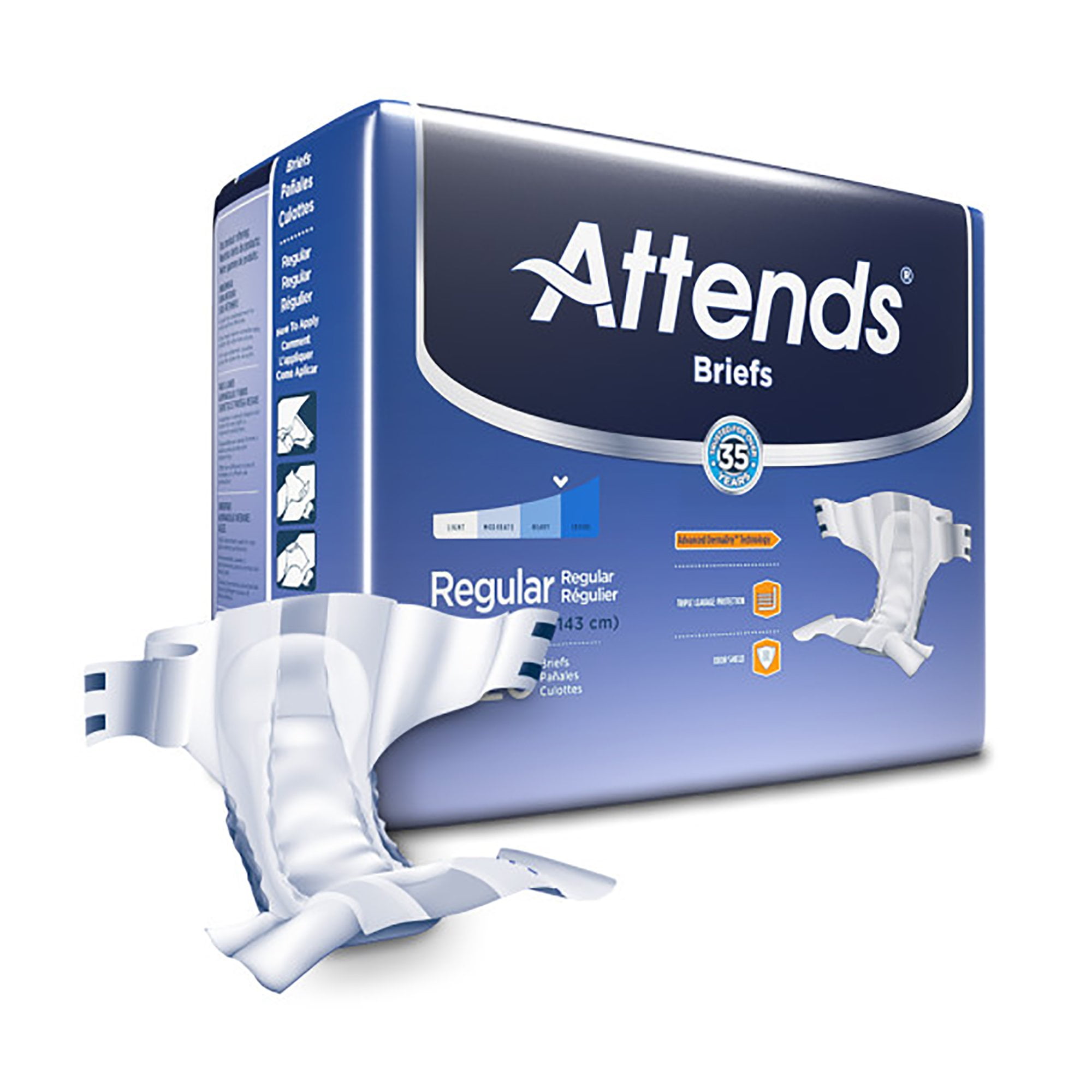 Attends Adult Incontinence Brief Heavy Absorbency - Walmart.com