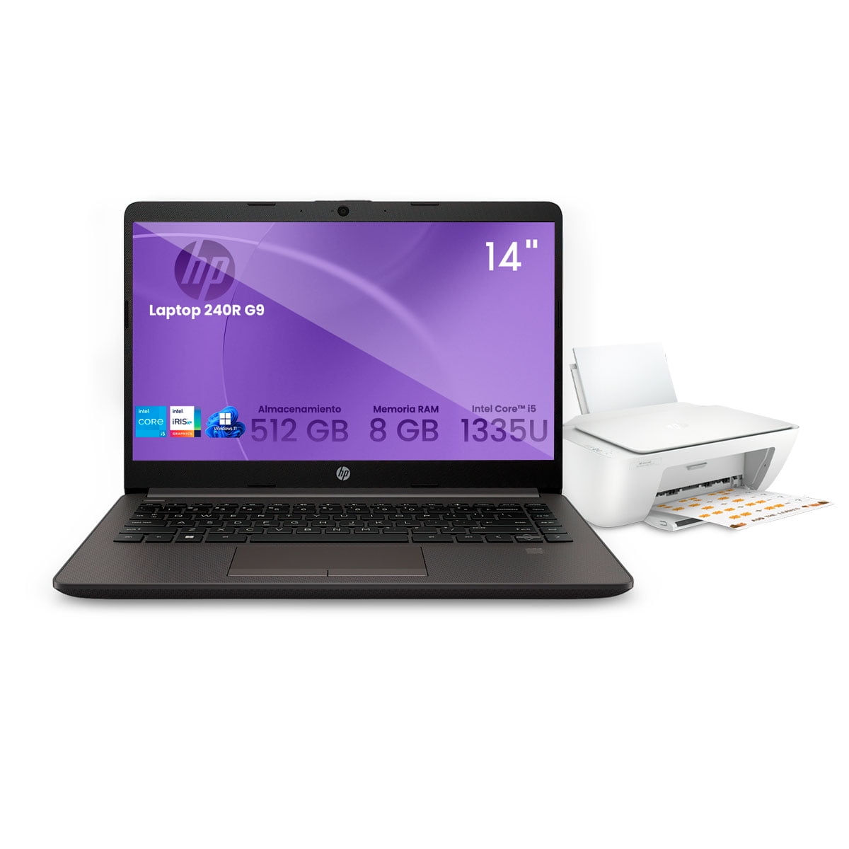 Combo Laptop HP 240R G9 Intel CI5-1335U 8GB 512GB SSD FHD W11H ...