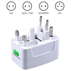 OREI India, Nepal, Maldives Travel Plug Adapter - 2 USA Inputs - 3 Pack ...