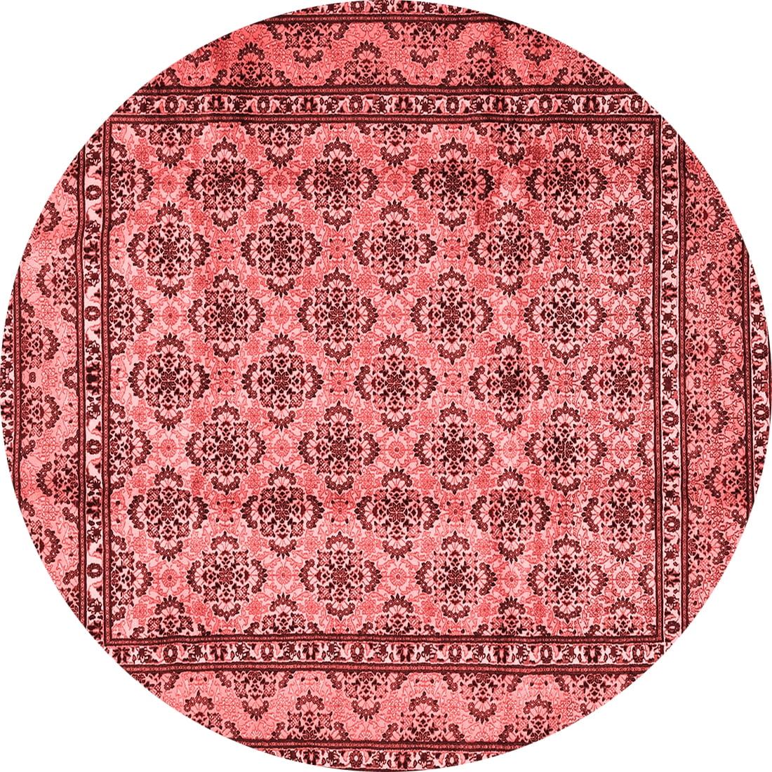 Ahgly Company Indoor Round Persian Red Traditional Area Rugs, 8' Round ...