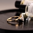 2.5CT Three Stone Marquise Moissanite Ring, Yellow Gold Plated Wedding ...