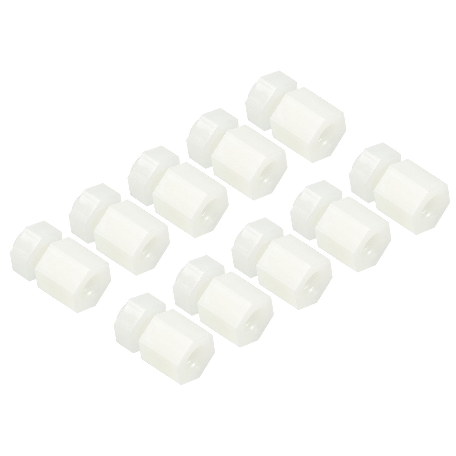Uxcell M4x7+6mm Nylon Hex Spacer Standoffs PCB Standoff Screws Nuts ...