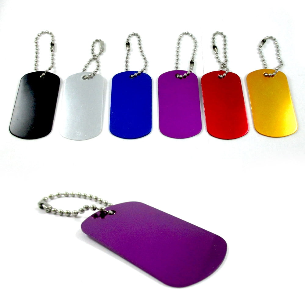 96 Military GI Dog Tags Anodized Aluminum Engravable Blanks Wholesale ...
