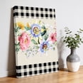 Blue Pink Floral Canvas Wall Art for Living Room, Spring Summer ...