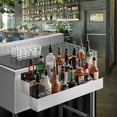 GRIDMANN 32" Double Tier Speed Rail, Stainless Steel Liquor Bottle Rack ...