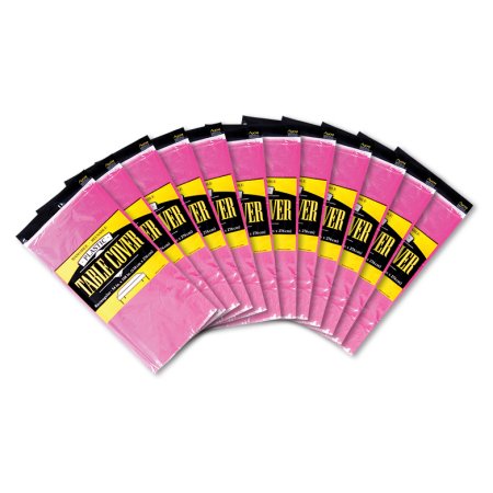 Hot Pink Plastic Table Covers 12 Pieces Rectangle 54" x 108" Fat Toad ...