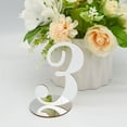 BESTYASH 10Pcs Plated Silver Acrylic Table Number Signs for Wedding ...