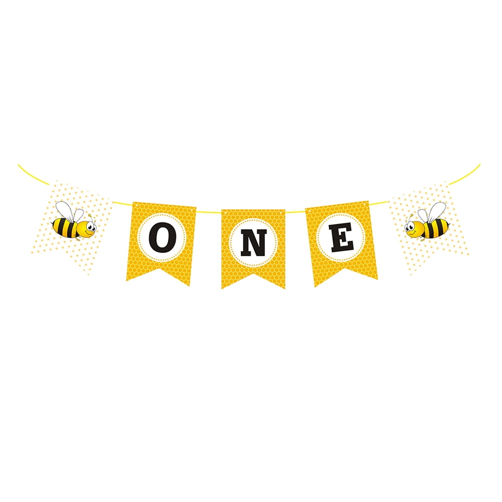 KAKOWELY Banderín de papel con diseño de abeja, banderín de cola de pez ...