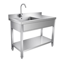 Laundry Sink, Stainless Steel Sink, Double Bowl Washing Hand Basin ...
