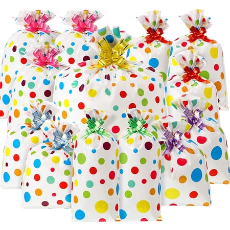 36 Pieces Different Sizes Snack Bag Multi-Color Dots Candy Packaging ...