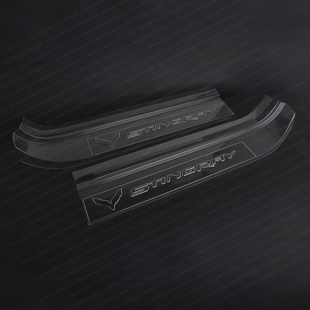 C7 Corvette Clear Door Sill Protectors w/ Embossed Stingray Script : C7 ...