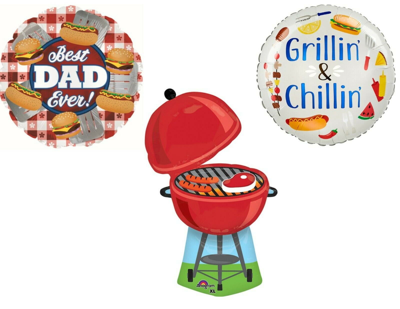 Grill Father's Day Birthday Party Balloons Decoration Supplies Cookout ...