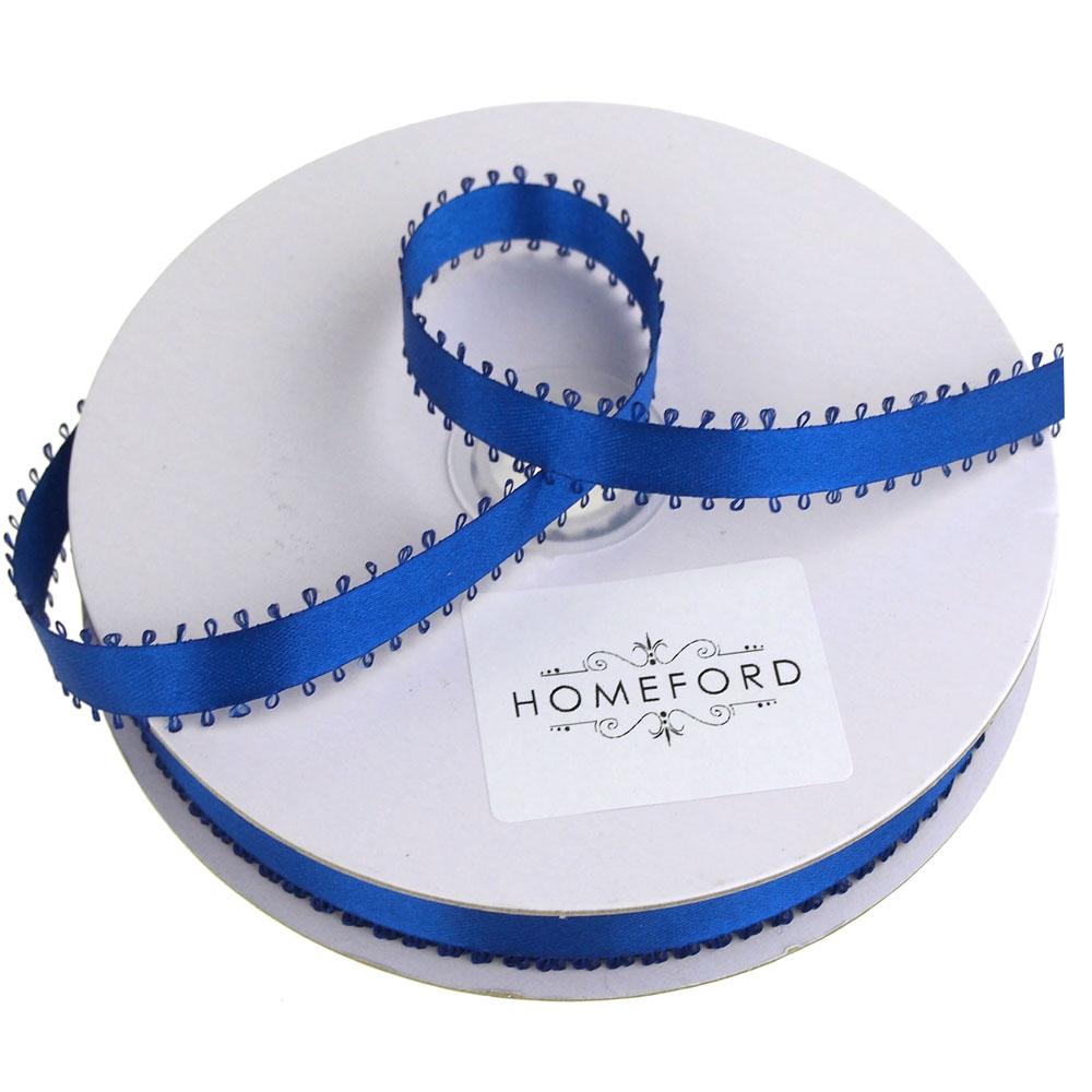 Picot-edge Double Face Satin Ribbon, 3/16-Inch, 50 Yards, Royal Blue ...