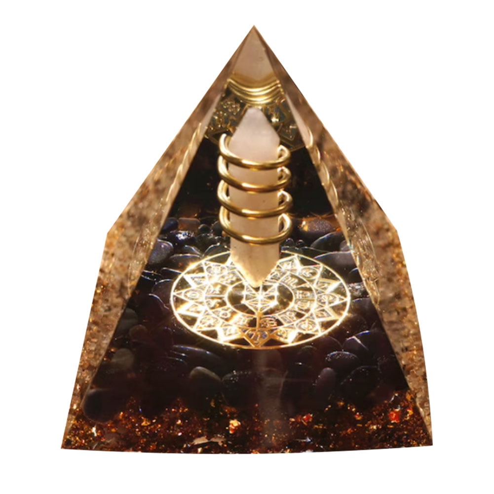 FTjfrsbc Orgonite Chakra Crystal Natural Orgone Pyramid Reiki Energy ...