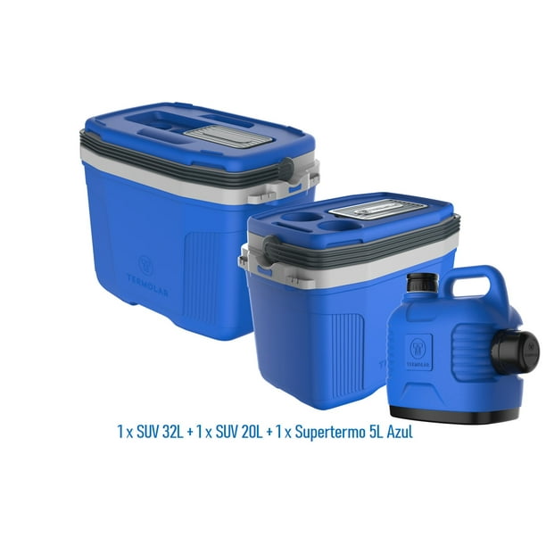 Juego de Hielera de 32 Litros, Hielera de 20 Litros y un Supertermo de 5 Litros, con la Marca ...