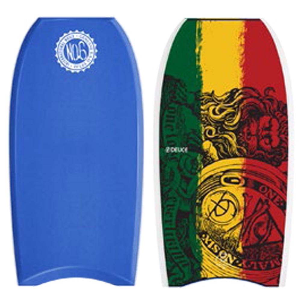 No.6 Bodyboards Deuce Rasta 41 CT - Azure Blue deck, White rails, Rasta ...