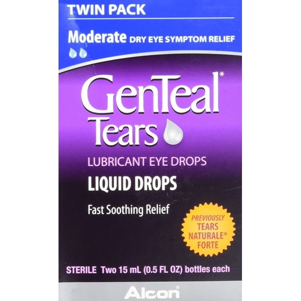 GenTeal Tears Moderate Eye Drops, 0.5 fl oz, 2 Pack - Walmart.com