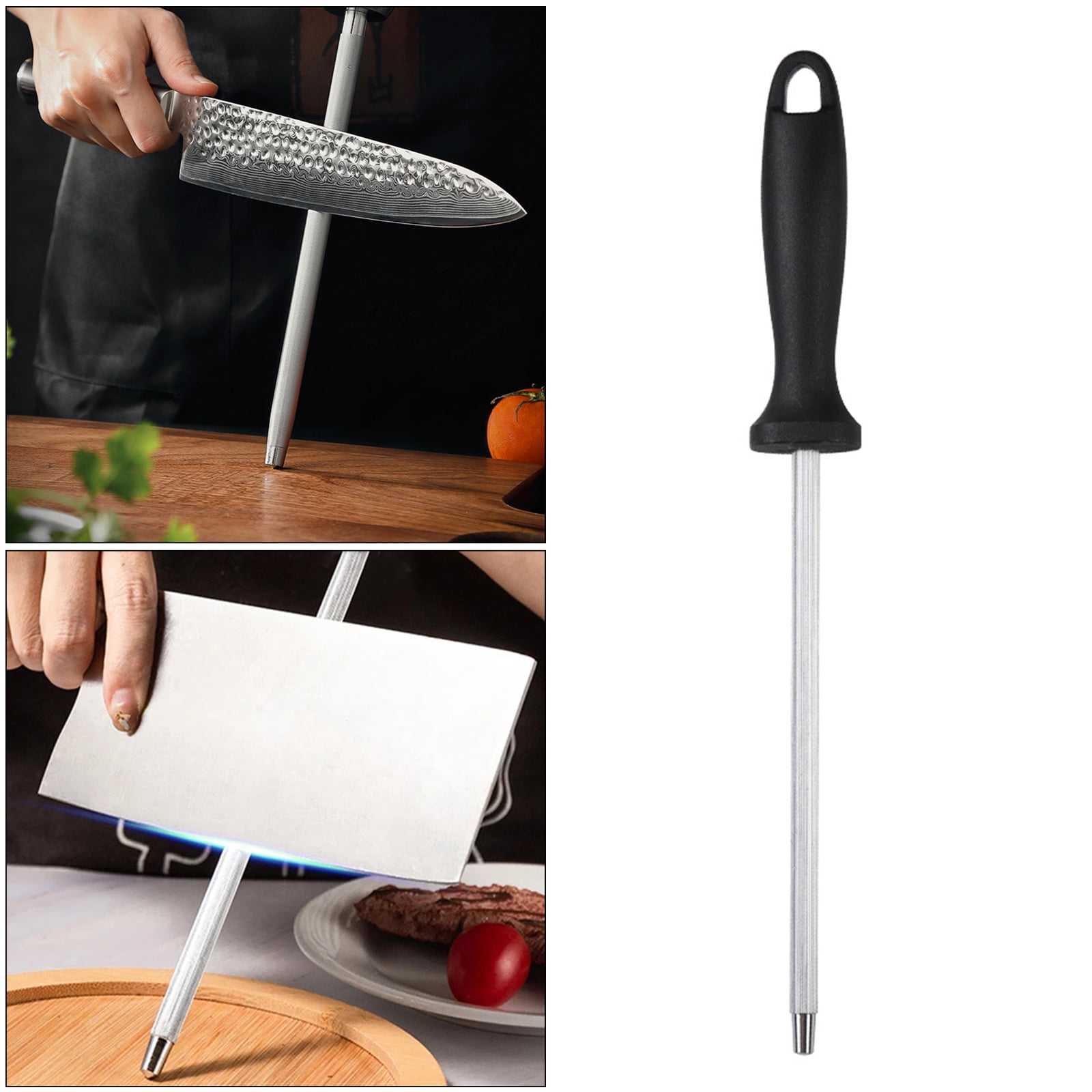 TWSOUL Sharpening Steel,12.5 Inch Professional Extra Fine Oval Knife ...