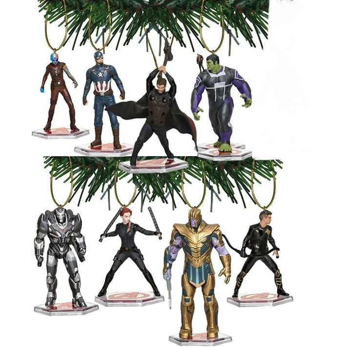 Marvel Studios Avengers Ornament Set of 8 PVC Figure Figurine 4 ...