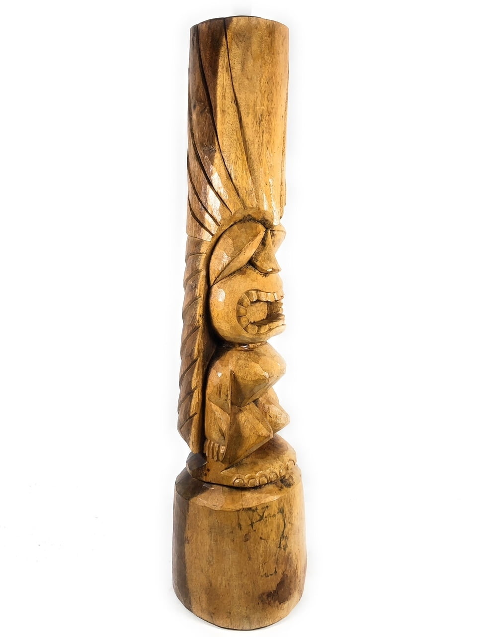 #lbj303075b Outdoor Tiki Decor Burnt Finish Easter Island Tiki Totem 30 ...