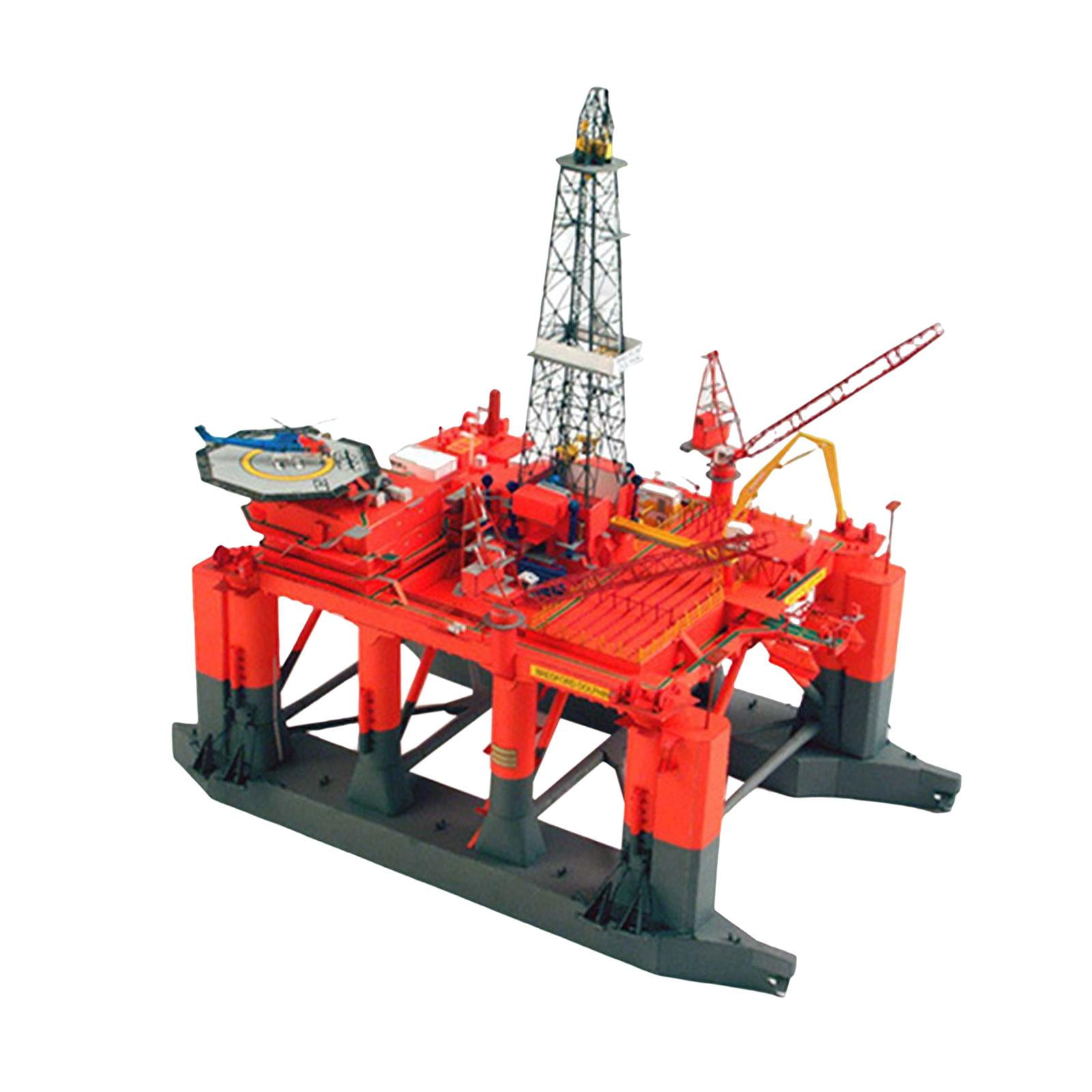 3D 1:400 DIY Semi Submersible Oil Platform Model Home Office Decoration ...