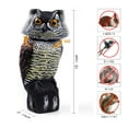 Hedoc Fake Owl Decoys to Scare Birds Away, Rotating Head Sculptures ...