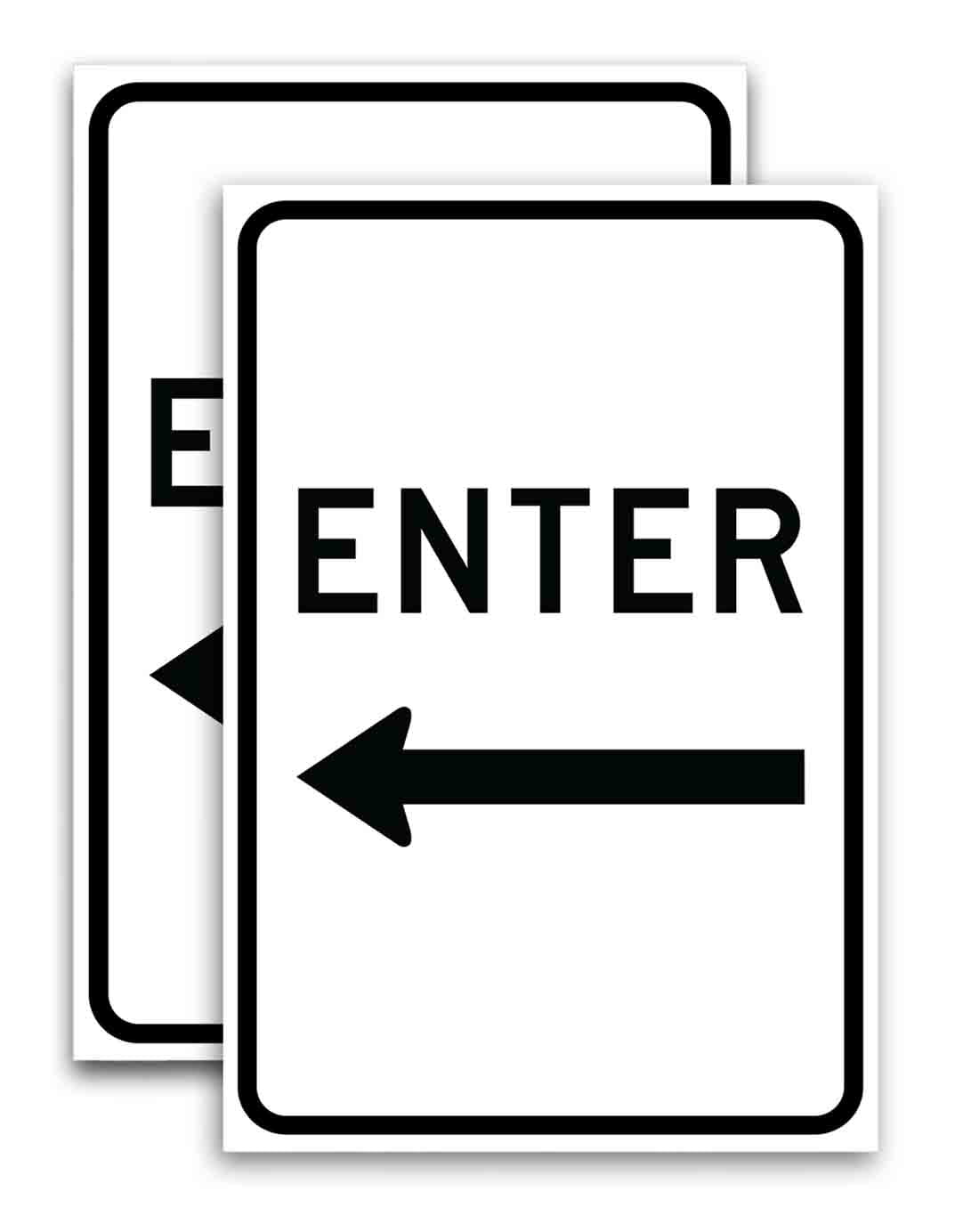 Enter Left Arrow (24" X 36") Vinyl Decal Only (Pack of 2) |Sign|Sticker ...