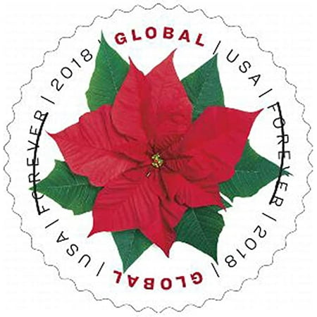 Global Poinsettia 1 Sheet of 10 International First Class Forever US ...
