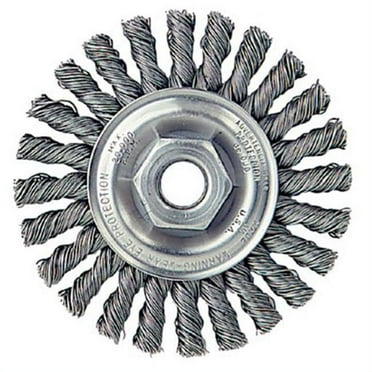 Weiler Wide-Face Crimped Wire Wheel, 7 in Dia. x 7/8 in W, 0.014 in ...