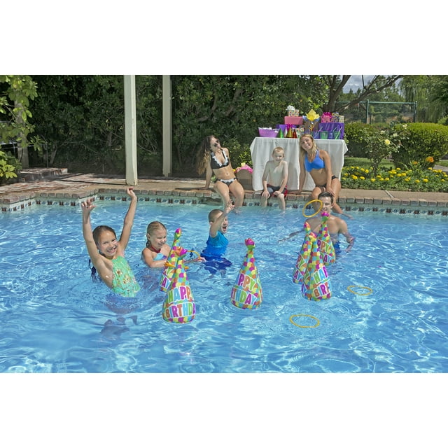 Poolmaster Party Hats Swimming Pool, Outdoor and Indoor Ring Toss Game ...