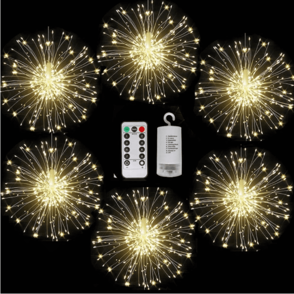 FOOING-OFFICIAL Firework Lights Copper Wire 8 Modes Fairy String Lights ...
