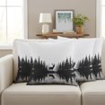 Black Deer Forest Throw Pillow Covers 18 x 18 Inch Pillow Covers Set of ...