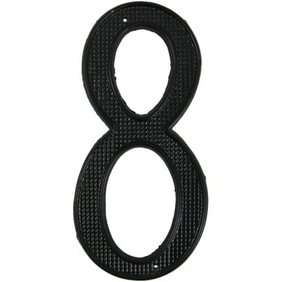 Traditional House Number, #8, 4 Inches, Matte Black by Stone Harbor ...