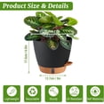 2 Pack 8 Inch Plastic Self Watering Plant Pots with Drainage Holes ...