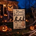 11×18 Inch Spooky Halloween Yard Flag, Happy Halloween Welcome Flag ...